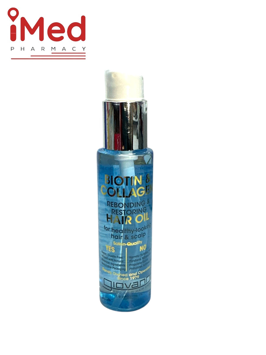 GIOVANNI BIOTIN&COLLAGEN REBONDING& RESTOR HAIR OIL 56M – iMed Pharmacy