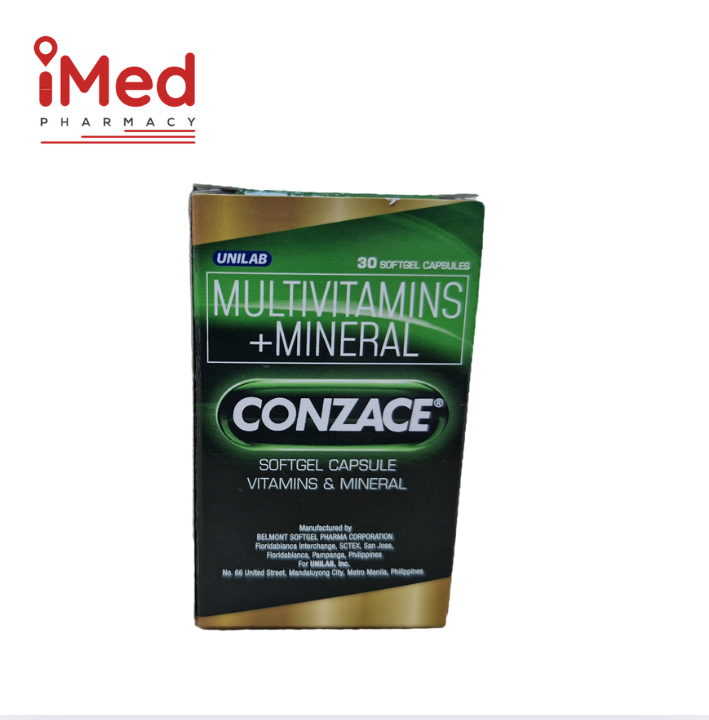 Conzace Multivitamins & Minerals 30s (30 Softgel Capsules) – iMed Pharmacy